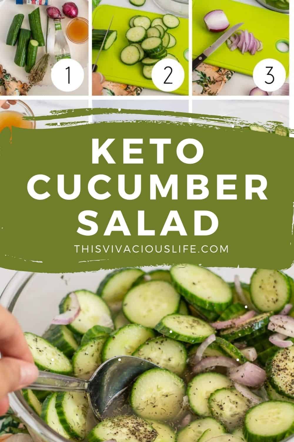 Best Keto Cucumber Salad (Easy 5-Ingredient) - This Vivacious Life
