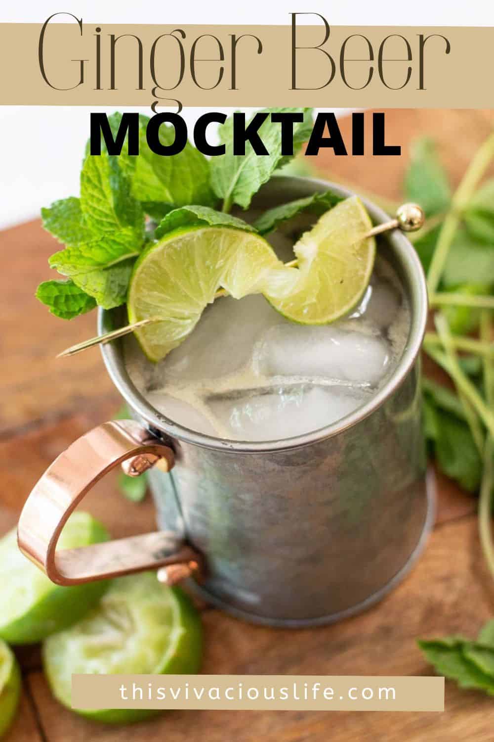Ginger Beer Mocktail (aka Kentucky Mule Mocktail) - This Vivacious Life