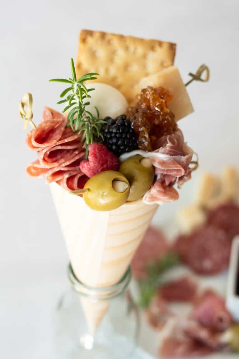 How to Make Charcuterie Cones - This Vivacious Life