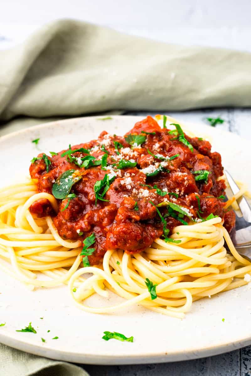 The BEST Gluten Free Spaghetti (my mother-in-laws famous recipe)